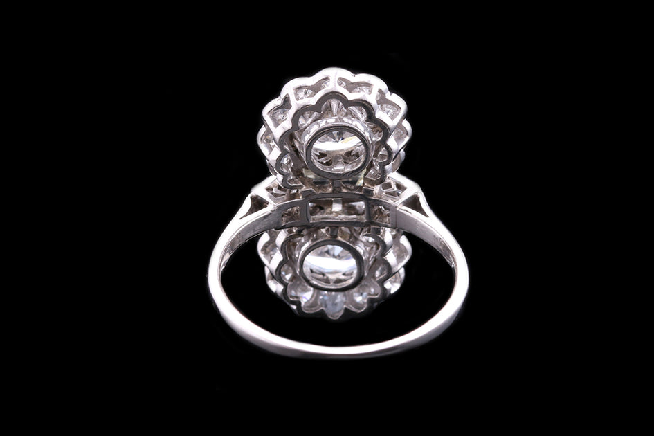 Edwardian Platinum Diamond Two Stone Dress Ring – Mortimers Jewellers